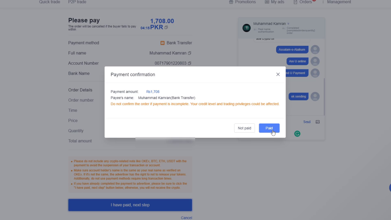How to Trade On OKX P2P Platform Buy & Sell Crypto In Fiat Currency